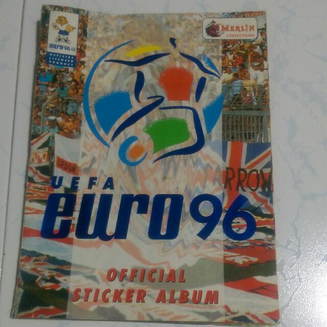 Completed 1996 Merlin's UEFA Euro 96 Sticker Album Great Condition ...