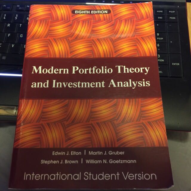 Modern Portfolio Theory and Investment Analysis, Hobbies & Toys, Books ...
