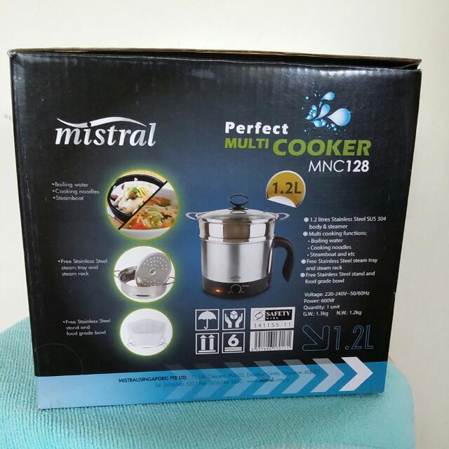 BNIB Mistral Electric Multi Cooker MNC 128 1.2L Pot, TV & Home ...
