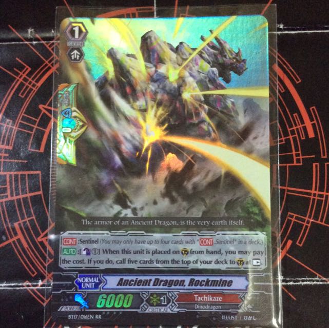 Cardfight Vanguard BT17 Ver.E 016 RR Tachikaze Quintet Wall Ancient Dragon,Rockmine, Hobbies ...