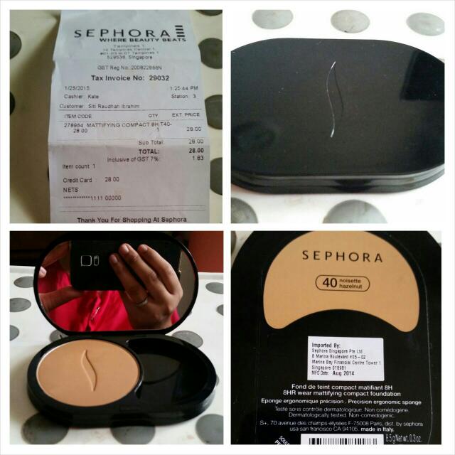 Sephora Mattifying Compact, Beauty & Personal Care, Hair on Carousell