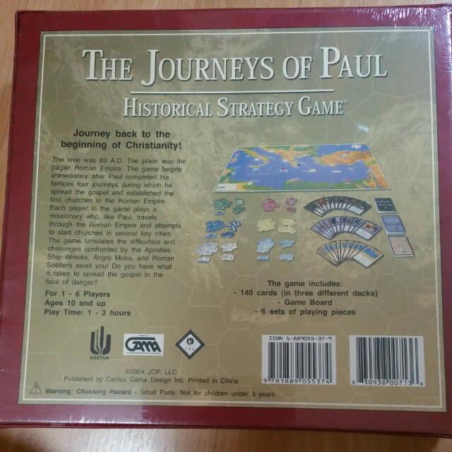 The Journeys Of Paul Historical Strategy Game, Hobbies & Toys, Toys ...