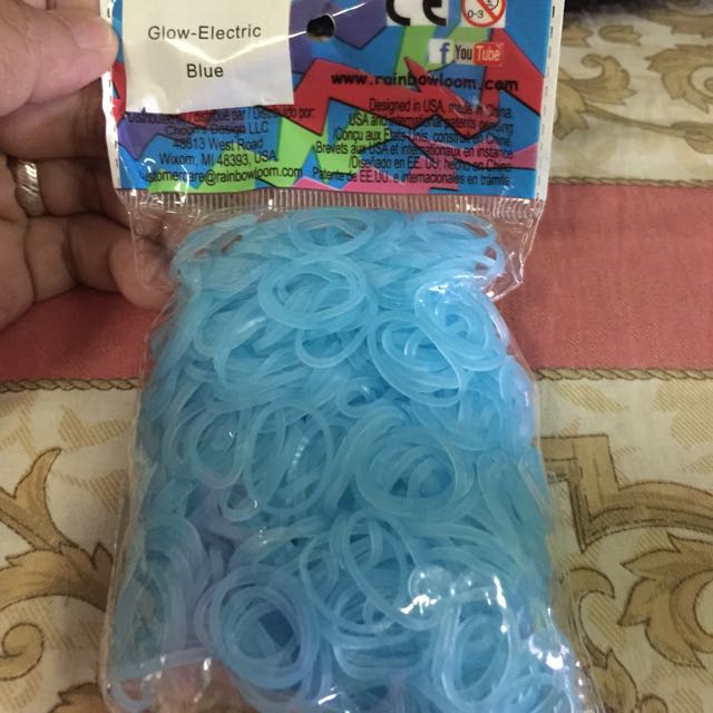 Authentic Rainbow Loom Bands - Electric Glow Blue, Hobbies & Toys ...