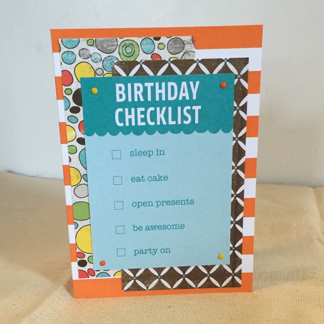 Birthday Checklist,card, Hobbies & Toys, Stationery & Craft on Carousell