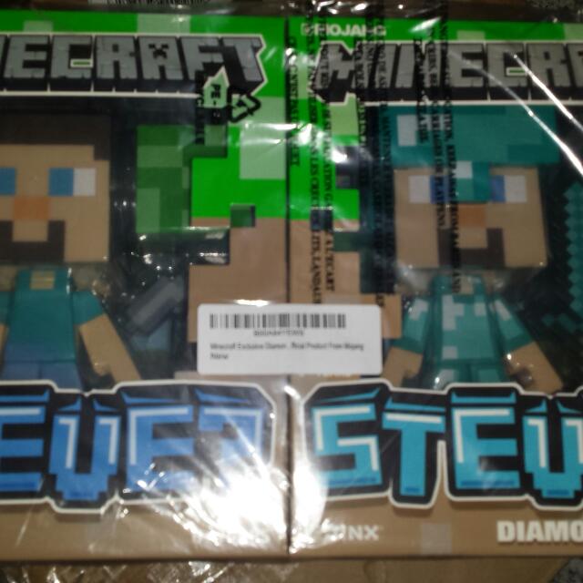 Minecraft Vinyl Figure Set Of 2 - Steve & Diamond Steve 6 Inch, Hobbies ...