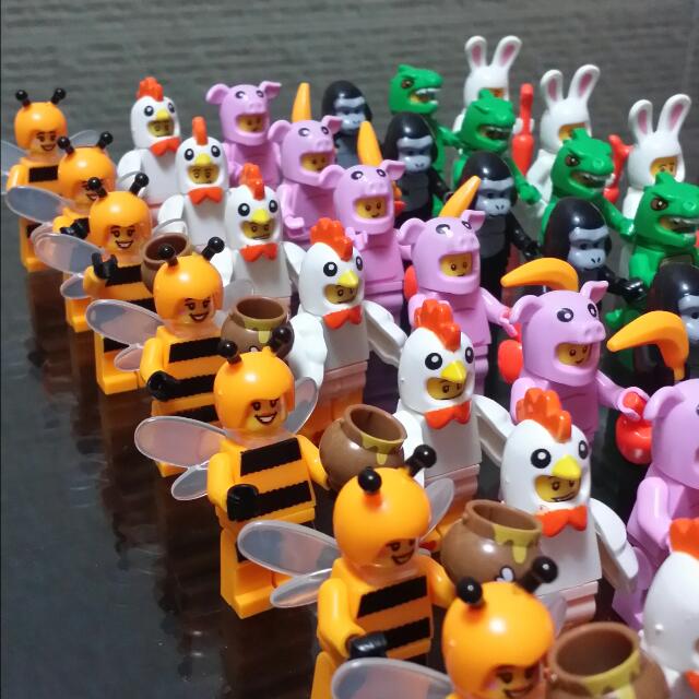 Lego Animal Suit Minifugure Compatible Bunny Chicken Pig Bumblebee ...