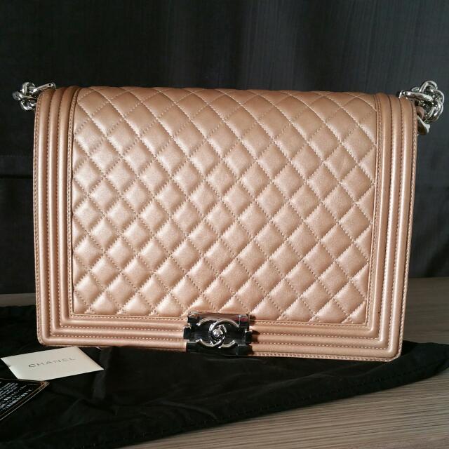 CHANEL Boy LARGE size For Sale, Luxury, Bags & Wallets on Carousell