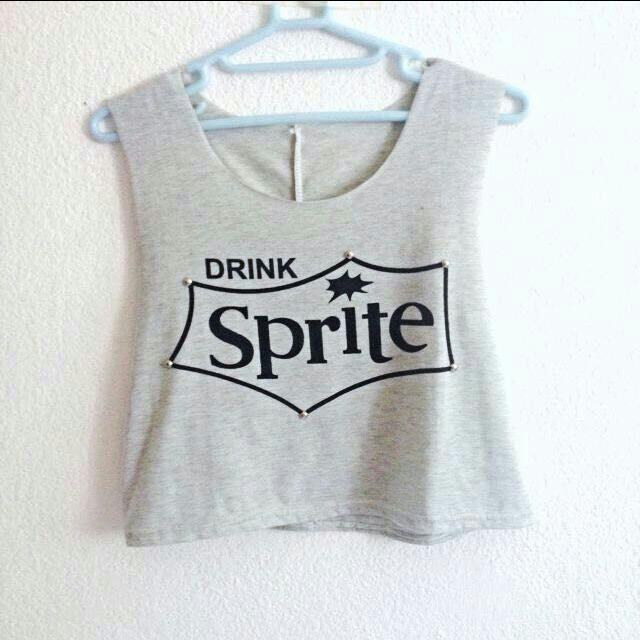 Sprite Muscle Tank Crop Top, Women's Fashion, Tops, Other Tops on Carousell