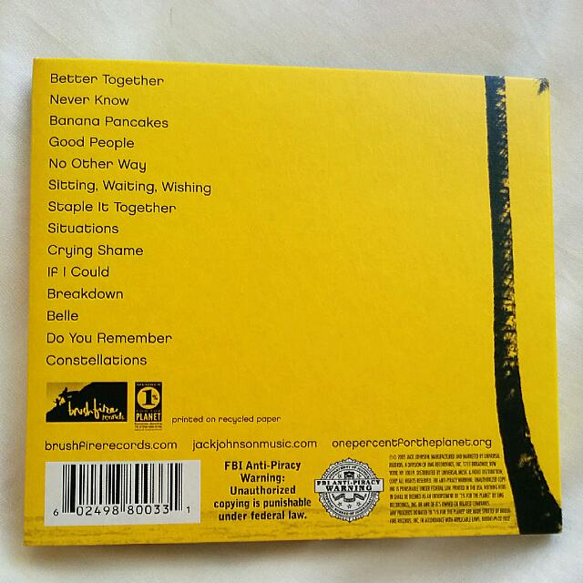 Jack Johnson CD, Everything Else on Carousell