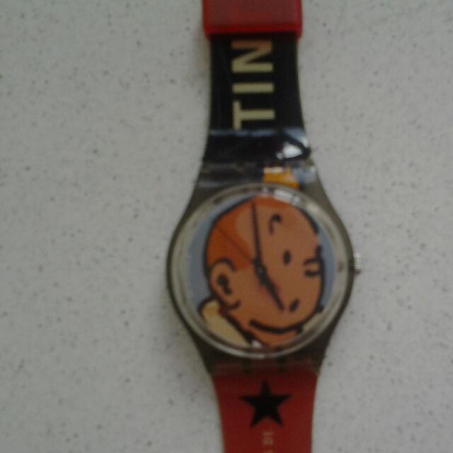 Rare Swatch Tintin Watch, Everything Else on Carousell