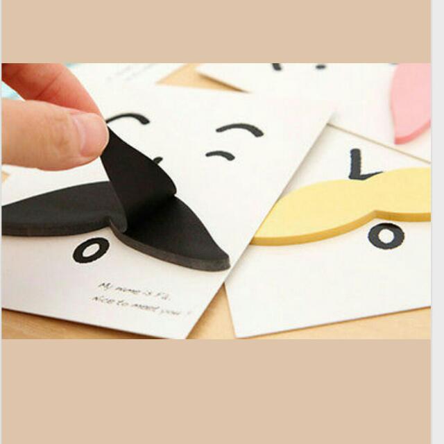 Cute Black Moustache Post It Note, Hobbies & Toys, Stationery & Craft ...