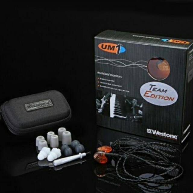 Westone UM1 Team Edition Orange IEM, Audio, Earphones on Carousell