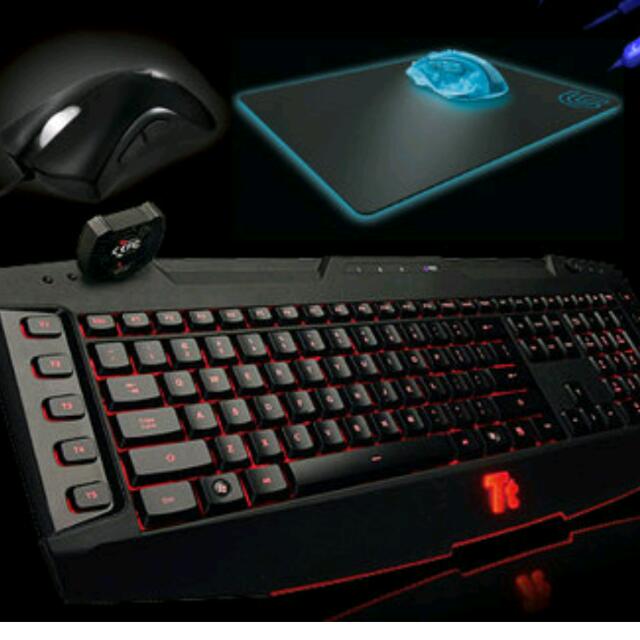 Gaming Bundle Ttesports Challenger Pro Keyboard/Razer DeathAdder ...