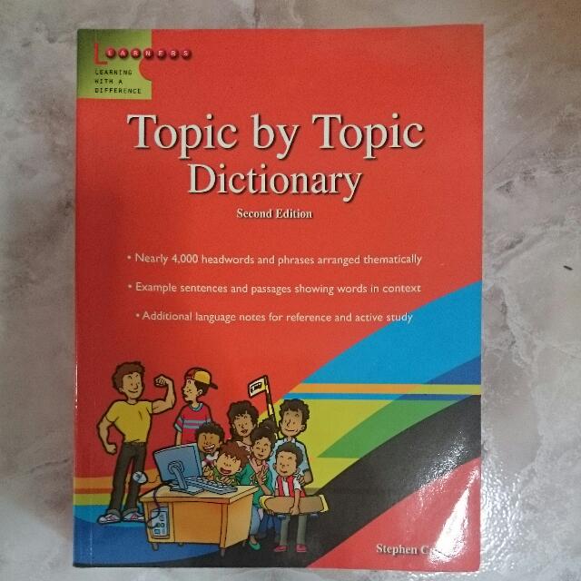 Topic By Topic Dictionary, Hobbies & Toys, Books & Magazines ...