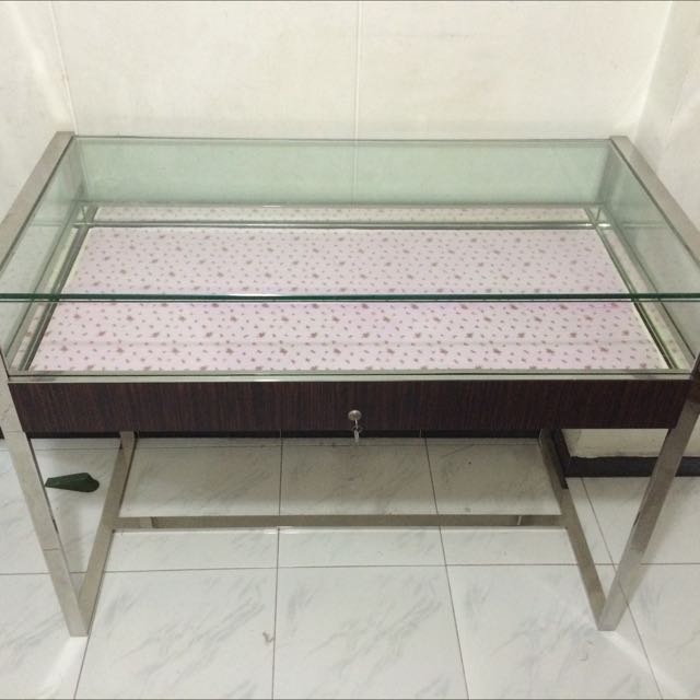 Glass Showcase Table, Furniture & Home Living, Furniture, Tables & Sets ...