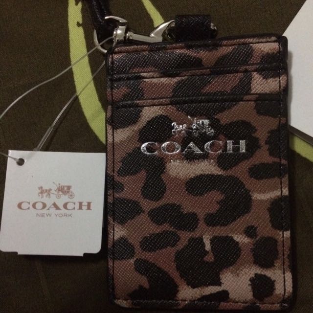 Coach Lanyard In Classic Design - Leopard, Women's Fashion, Bags ...