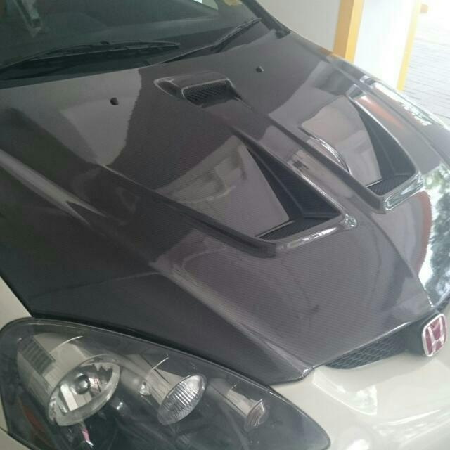 DC5 Integra Carbon Fibre Vented Bonnet, Cars on Carousell