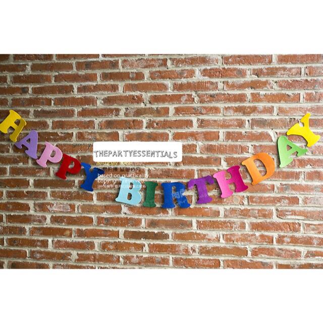 Happy birthday Wall Decor, Hobbies & Toys, Stationery & Craft ...