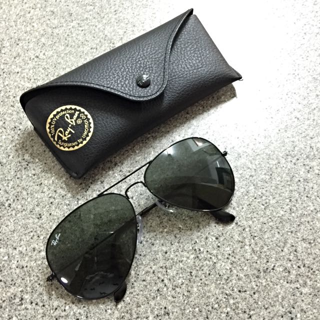 Rayban Aviators (Extra Large Size G15 Lens), Men's Fashion, Watches ...