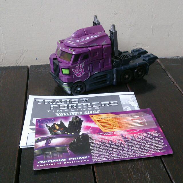 Reserved Transformers Botcon 2008 Shattered Glass Optimus Prime Hobbies And Toys Toys