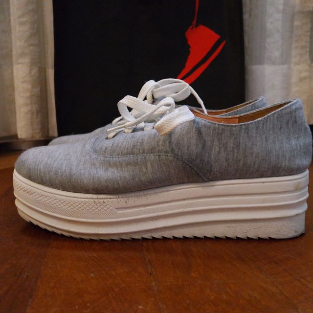 Grey Platforms, Women's Fashion, Footwear, Flipflops and Slides on ...