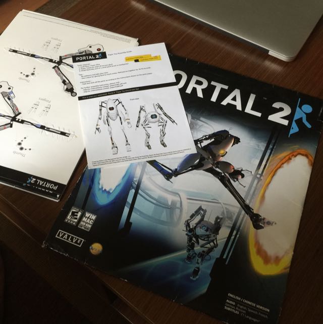 Portal 2 Limited Edition Paper Toy, Hobbies & Toys, Toys & Games on ...