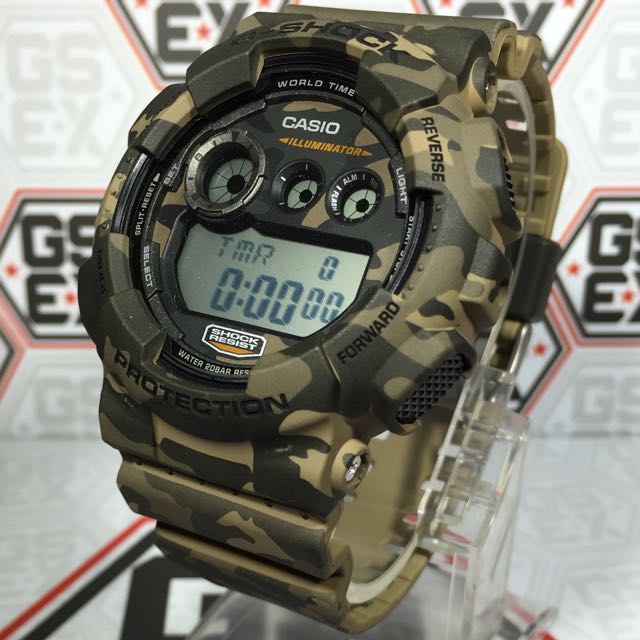 Casio G-Shock GD-120CM-5DR Brown Camo, Sports Equipment, Exercise ...