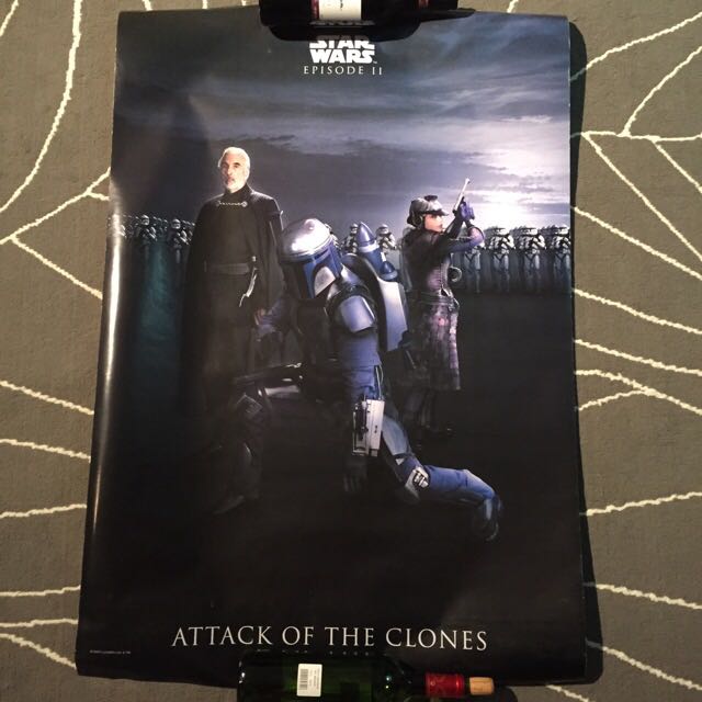 Star Wars Episode II AOTC Movie Teaser Posters, Hobbies & Toys, Toys ...