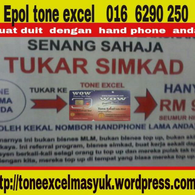 Tone Excel Sim Card ( Celcom ), Everything Else on Carousell