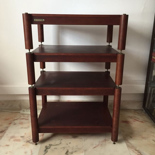 (Reserved) Audiophile 4-tier Wooden Hi-fi Rack From Queenie, Furniture ...
