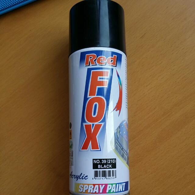 Red Fox Spray Paint: Black No. 39 (210), Hobbies & Toys, Stationery ...