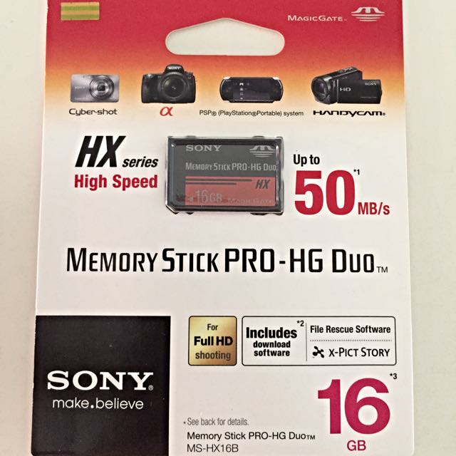 Sony Memory Stick PRO-HG Duo 16GB 50MB/s, Mobile Phones & Gadgets ...