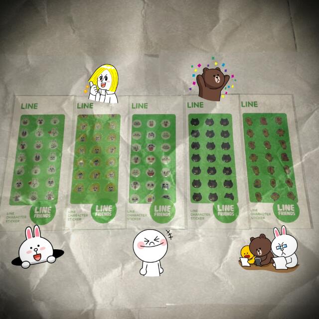[WTS] LINE FRIENDS Character Stickers, Everything Else on Carousell