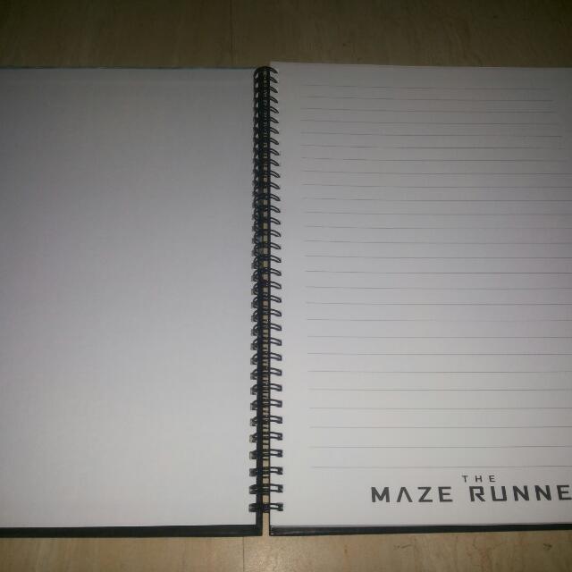 (Reserved)The Maze Runner Hardcover A4 size Notepad (Limited Edition) + Maze runner DVD (Brand ...