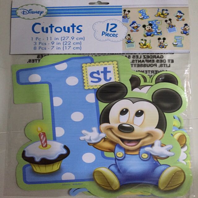 Baby Mickey 1st Birthday Decorations