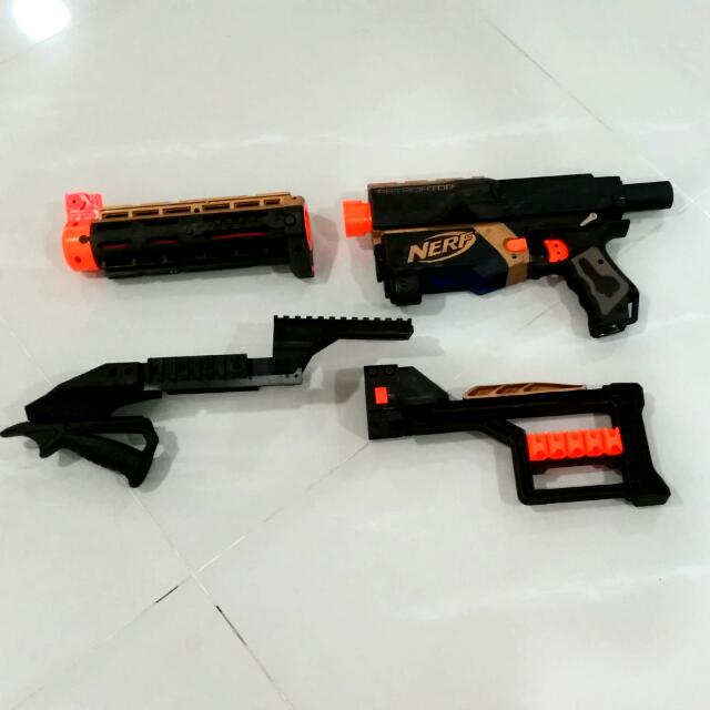 Custom-Painted Nerf N-Strike Elite Retaliator c/w SGG, Angle Foregrip ...