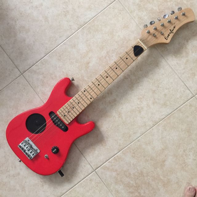 Mini Electric Guitar With Built In Speaker, Hobbies & Toys, Music ...