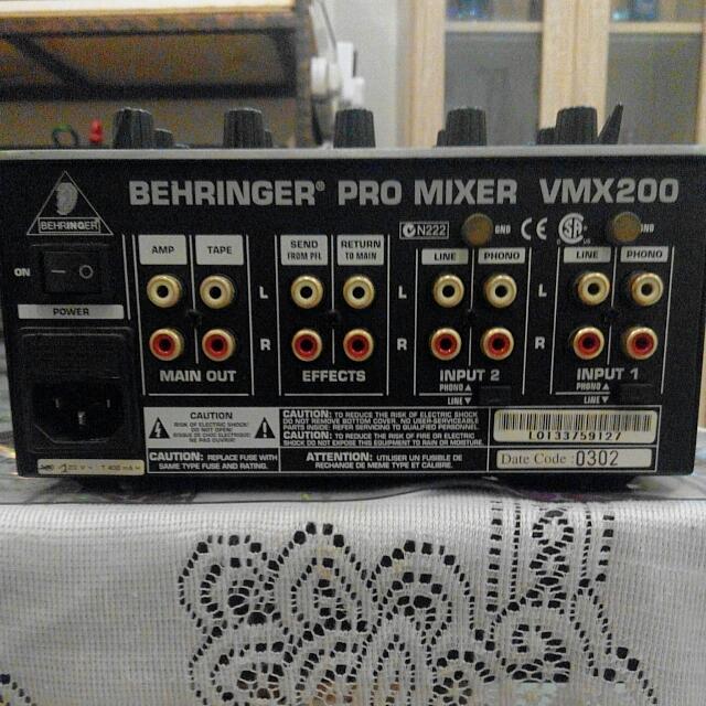 Behringer VMX 200 2 Channel DJ Mixer, Audio, Soundbars, Speakers ...