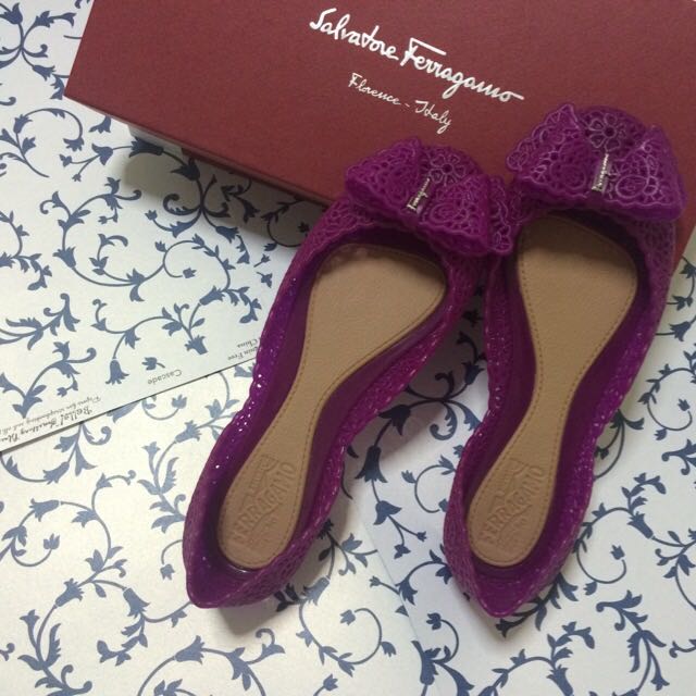 Salvatore Ferragamo Nilly Purple, Luxury on Carousell