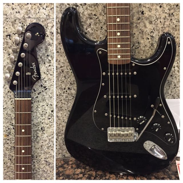 Fender Japan Made ST62-ALLBK(All Black) Stratocaster Guitar, Hobbies ...