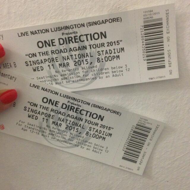 1D CAT B Free Standing Tix , Tickets & Vouchers, Event Tickets on Carousell
