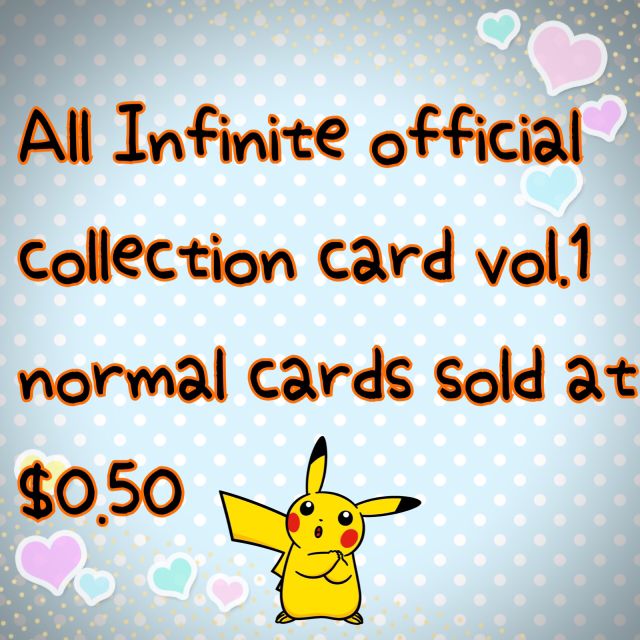 Infinite Official Collection Card Vol.1, Hobbies & Toys, Memorabilia ...
