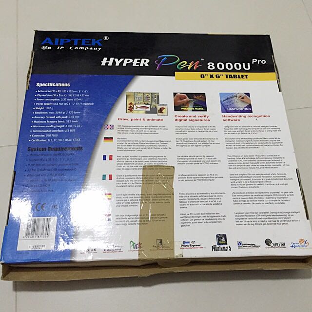 Aiptek HyperPen 8000U PC Tablet, Computers & Tech, Parts & Accessories ...