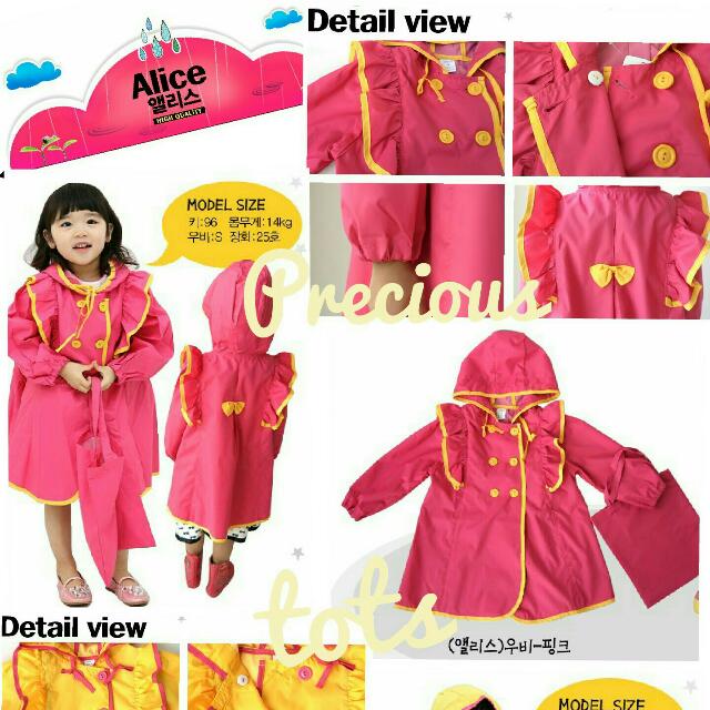 Alice Princess Quality Raincoat, Babies & Kids, Babies & Kids Fashion on Carousell