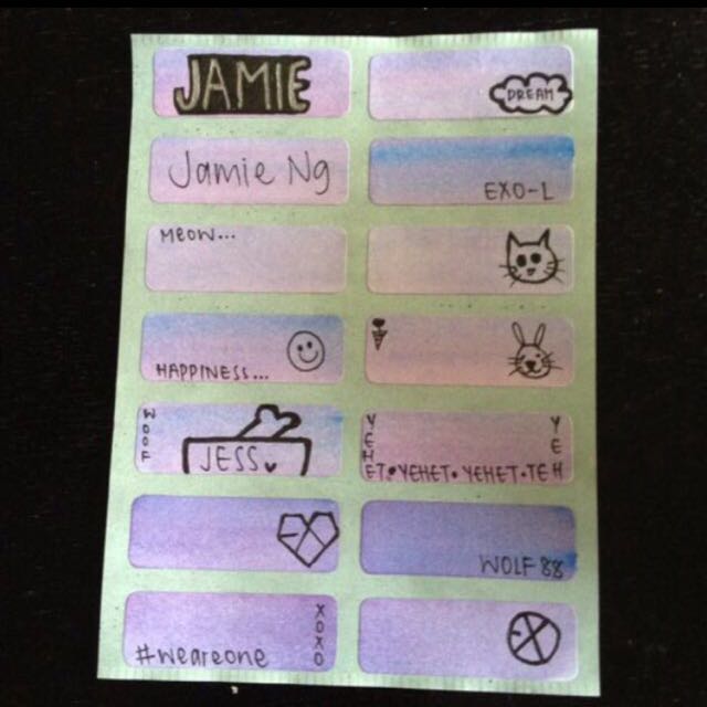 Customize Name Stickers, Hobbies & Toys, Stationery & Craft, Handmade ...