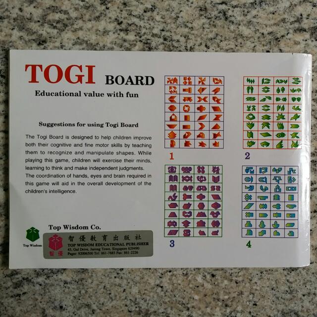 Togi Board Educational, Hobbies & Toys, Toys & Games on Carousell