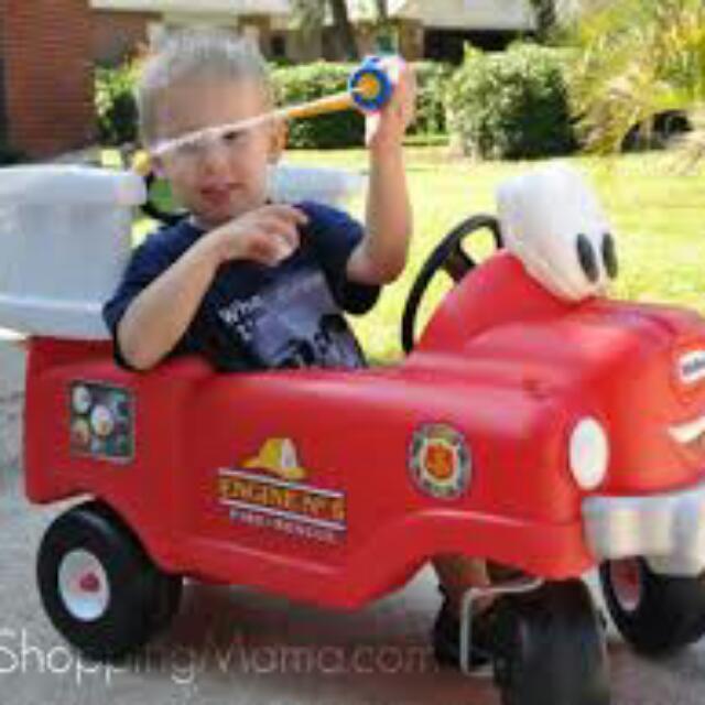 Little Tikes FIRE engine with A Water Tank (Pre-loved), Babies & Kids ...