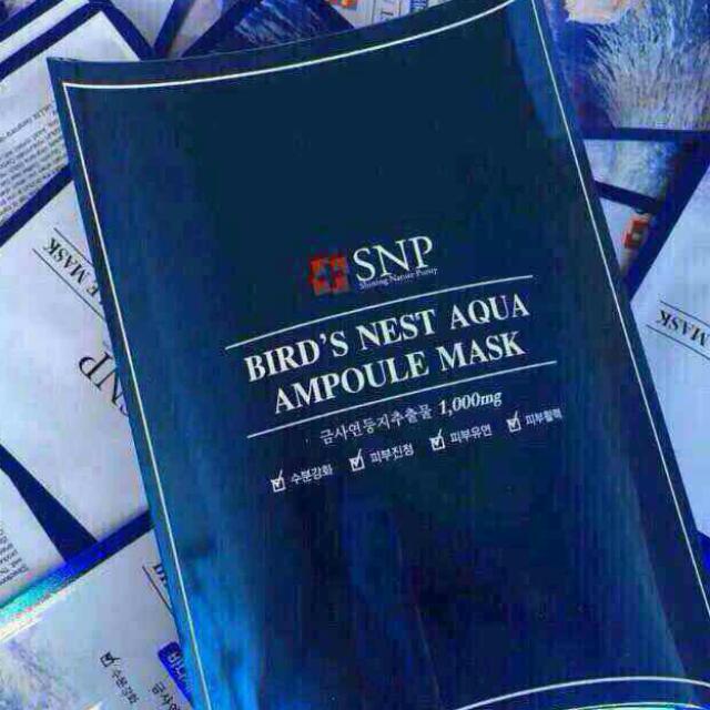 [SNP] Birds Nest Aqua Ampoule Mask, Beauty & Personal Care, Face, Face ...