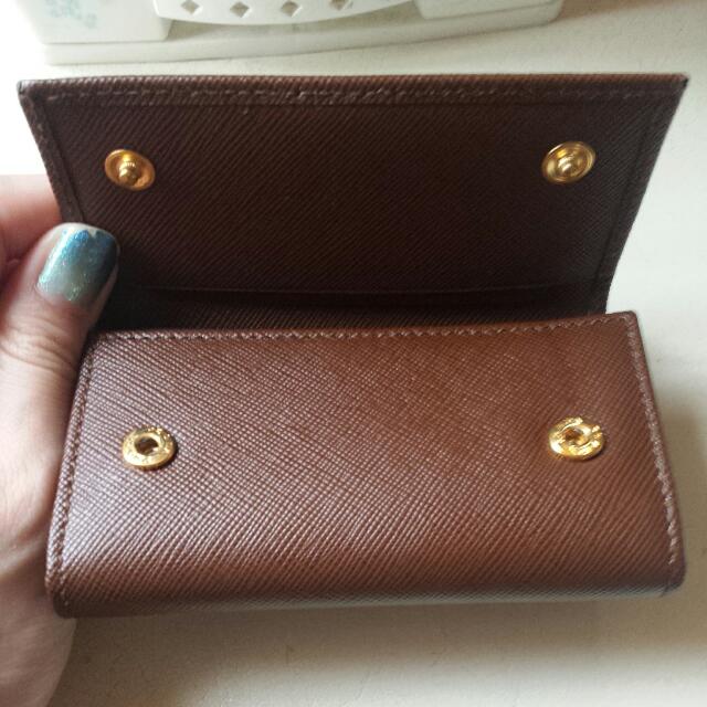 Prada Key Holder Pouch, Luxury, Bags & Wallets on Carousell