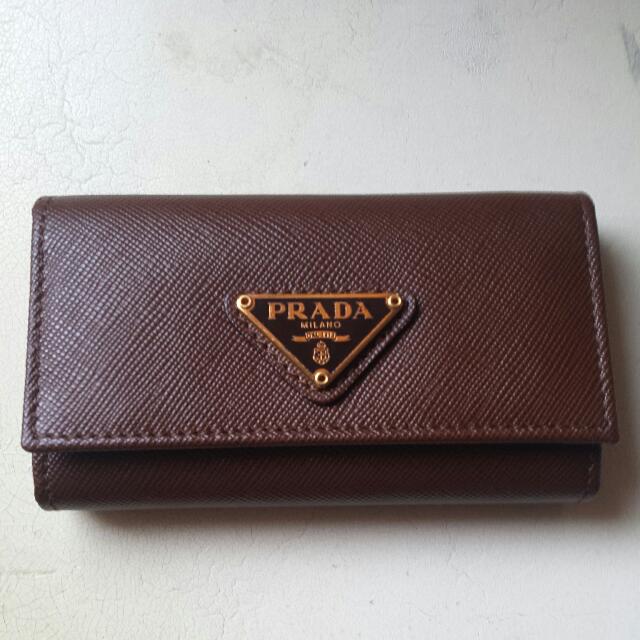 Prada Key Holder Pouch, Luxury, Bags & Wallets on Carousell